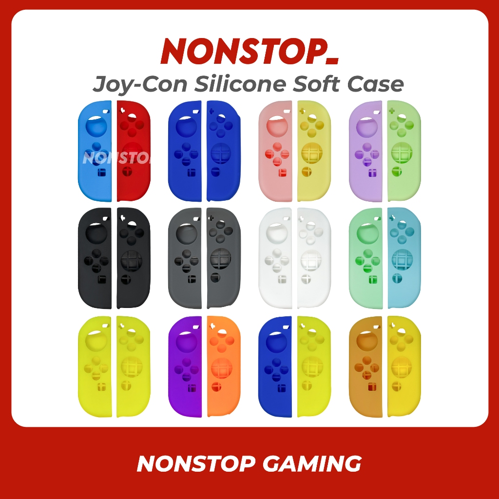 Nintendo Switch Joycon Silicone Case Protective Cover Soft Anti-Slip ...