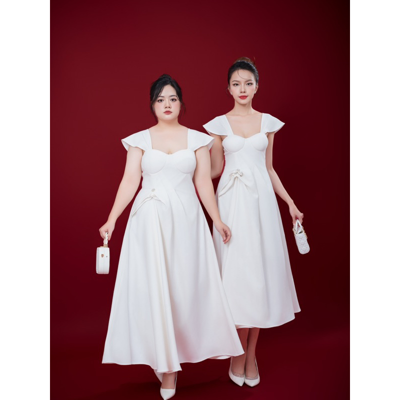 REAL PHOTO COUTURE by JEN HO Tailored Luxury series White dress with ...