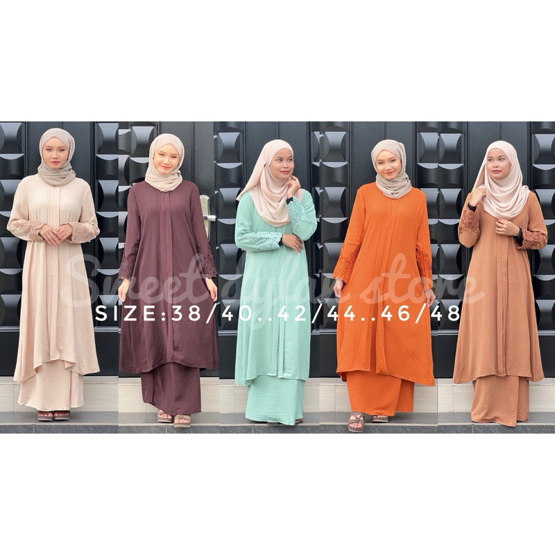 KURUNG KEBAYA MOKCUN LABUH LACE PLUSSIZE | Shopee Malaysia