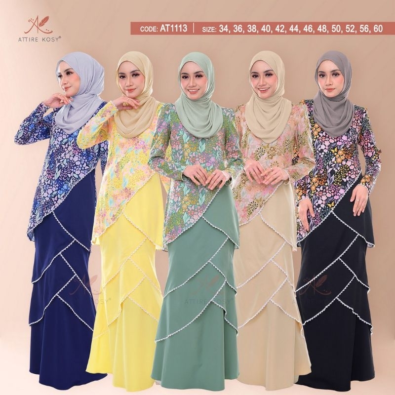 BAJU RAYA MEKWA PRINTED KURUNG PLUSSIZE SEHINGGA SAIZ 60 SEDONDON MAK ...