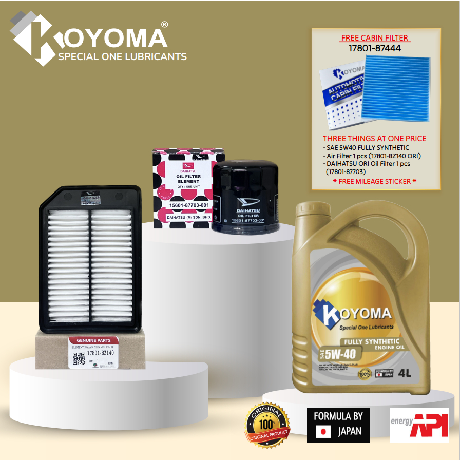 PERODUA AXIA 2017year, BEZZA 1.0 AIR FILTER + ORI OIL FILTER + KOYOMA ...