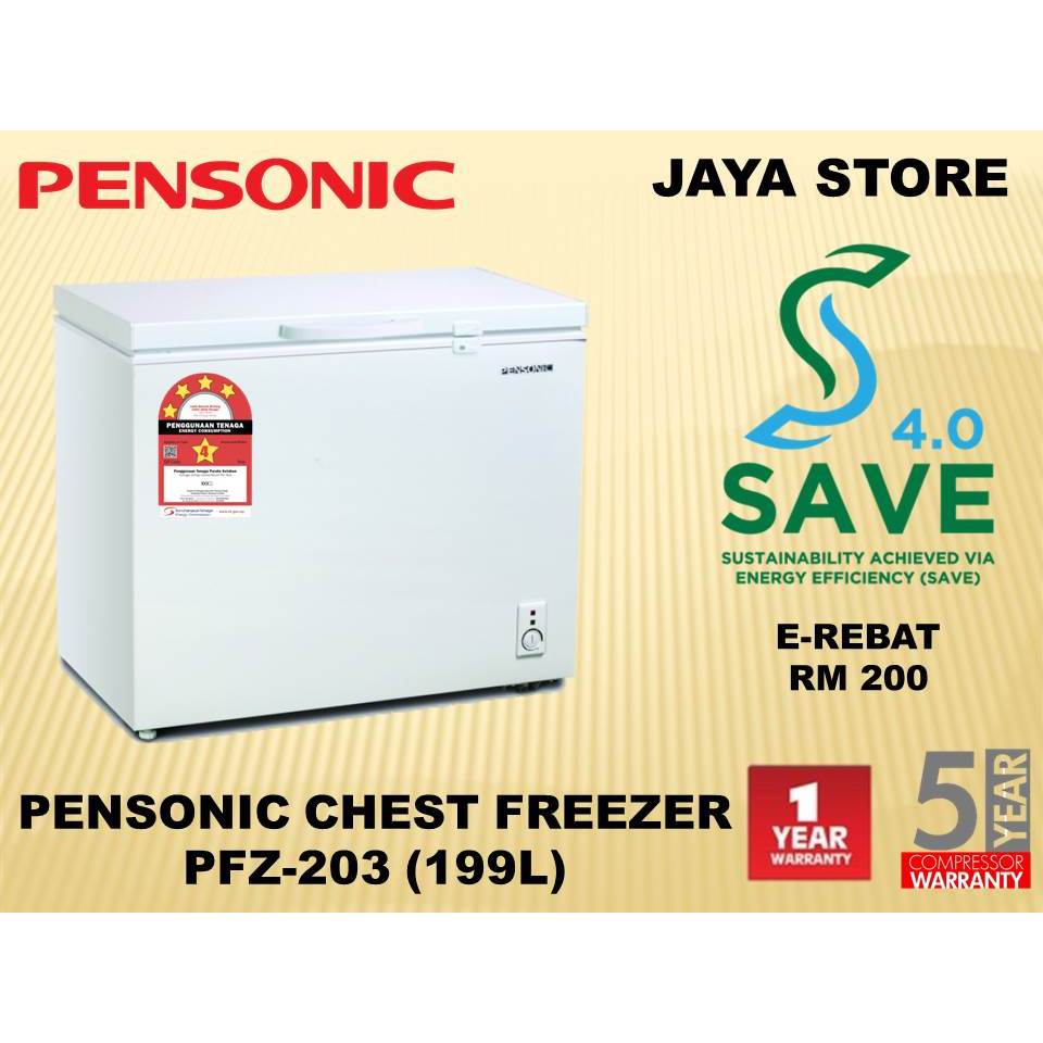 [SAVE 4.0] Pensonic PFZ-203 199L Dual Function Chest Freezer (Fridge ...