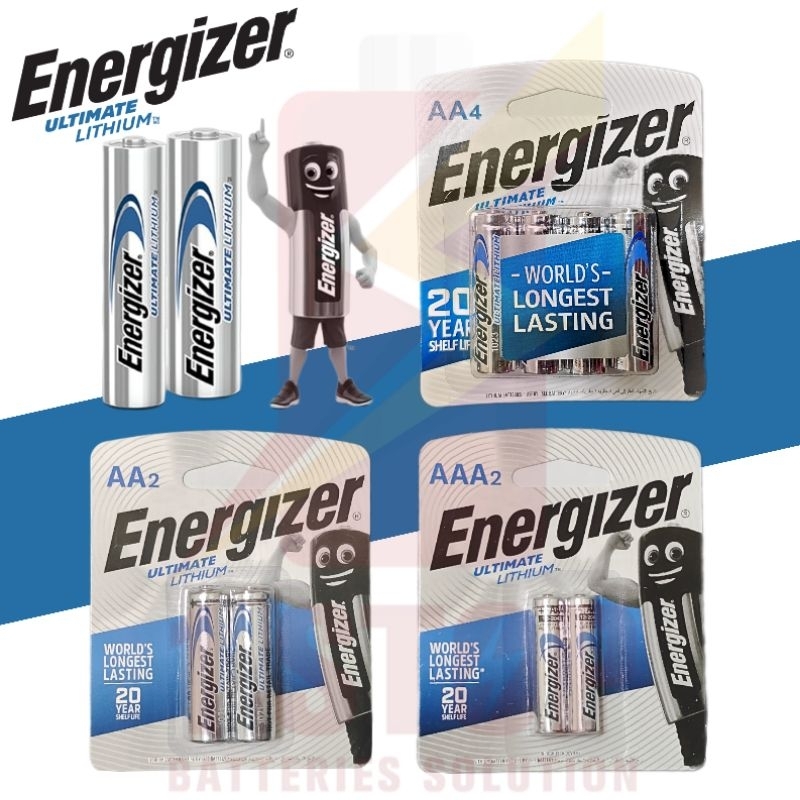 Energizer Ultimate Lithium 1.5V AA 4pcs / AA 2pcs / AAA 2pcs | Shopee ...