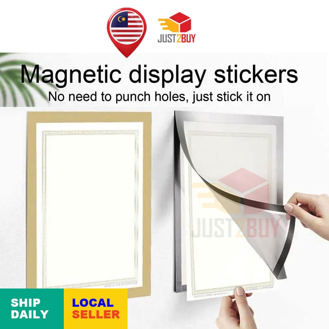 【SALES】A4 Magnetic Display Board Self-Adhesive Wall Frame Poster ...