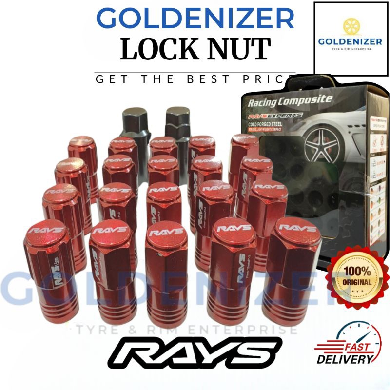 Rays Racing Wheel Nut LONG Steel Heavy Duty Tyre Nut M12xP1.5 20pcs ...