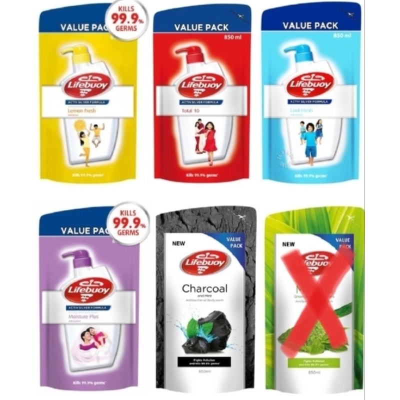 LIFEBUOY ANTIBACTERIAL BODY WASH REFILL 850ML | Shopee Malaysia