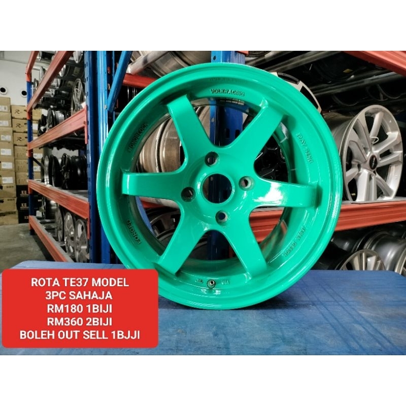 USED SPORT RIM 15 INCH 4X114.3 TE37 ROTA 8.5JJ ( RM180 X 1 BIJI ...
