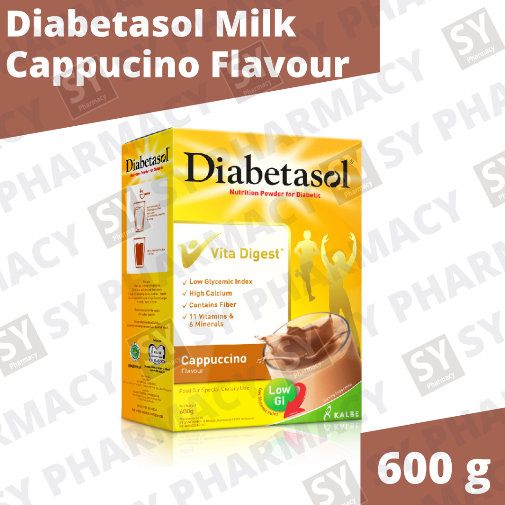 Diabetasol Milk Chocolate/Cappucino/Vanilla Flavour 60g x 10 Sachets (600g) | Shopee Malaysia
