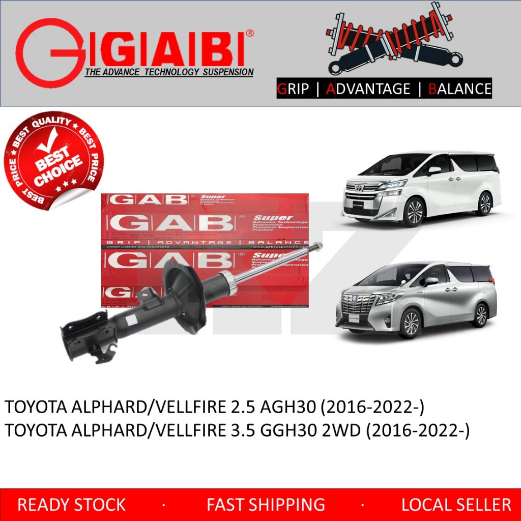 ORIGINAL GAB SUPER FRONT ABSORBER / REAR ABSORBER - TOYOTA ALPHARD / VELLFIRE 2.5 AGH30 / 3.5 ...
