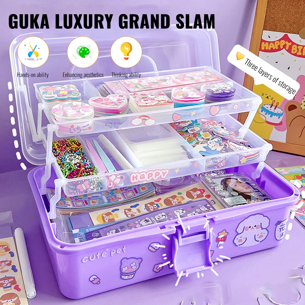 349Pcs Guka Sticker Set DIY Handmade Goo Card Handbook Material Package ...