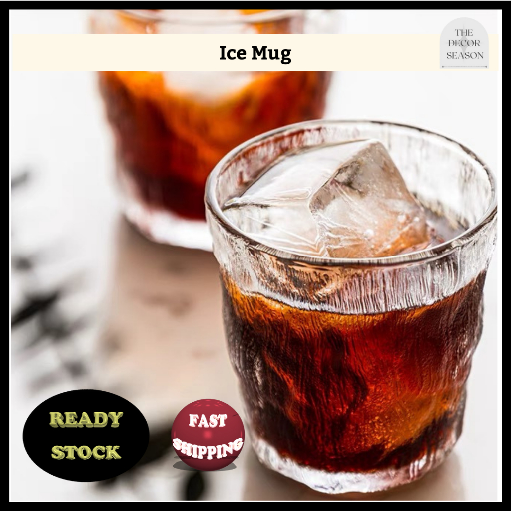 Japan Glacier Transparent Crystal Glass Cup Mug Heat Resistance Juice ...