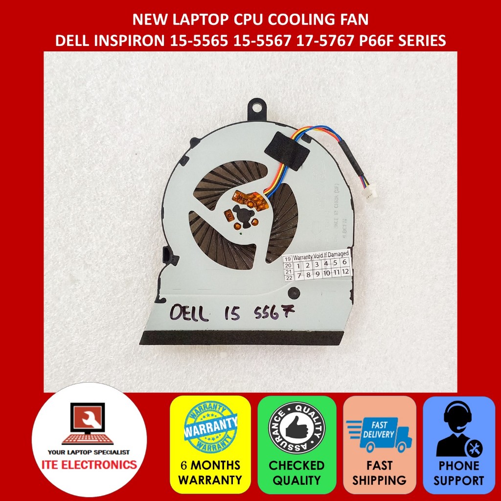 NEW DELL INSPIRON 15-5565 15-5567 17-5767 P66F LAPTOP CPU COOLING FAN ...