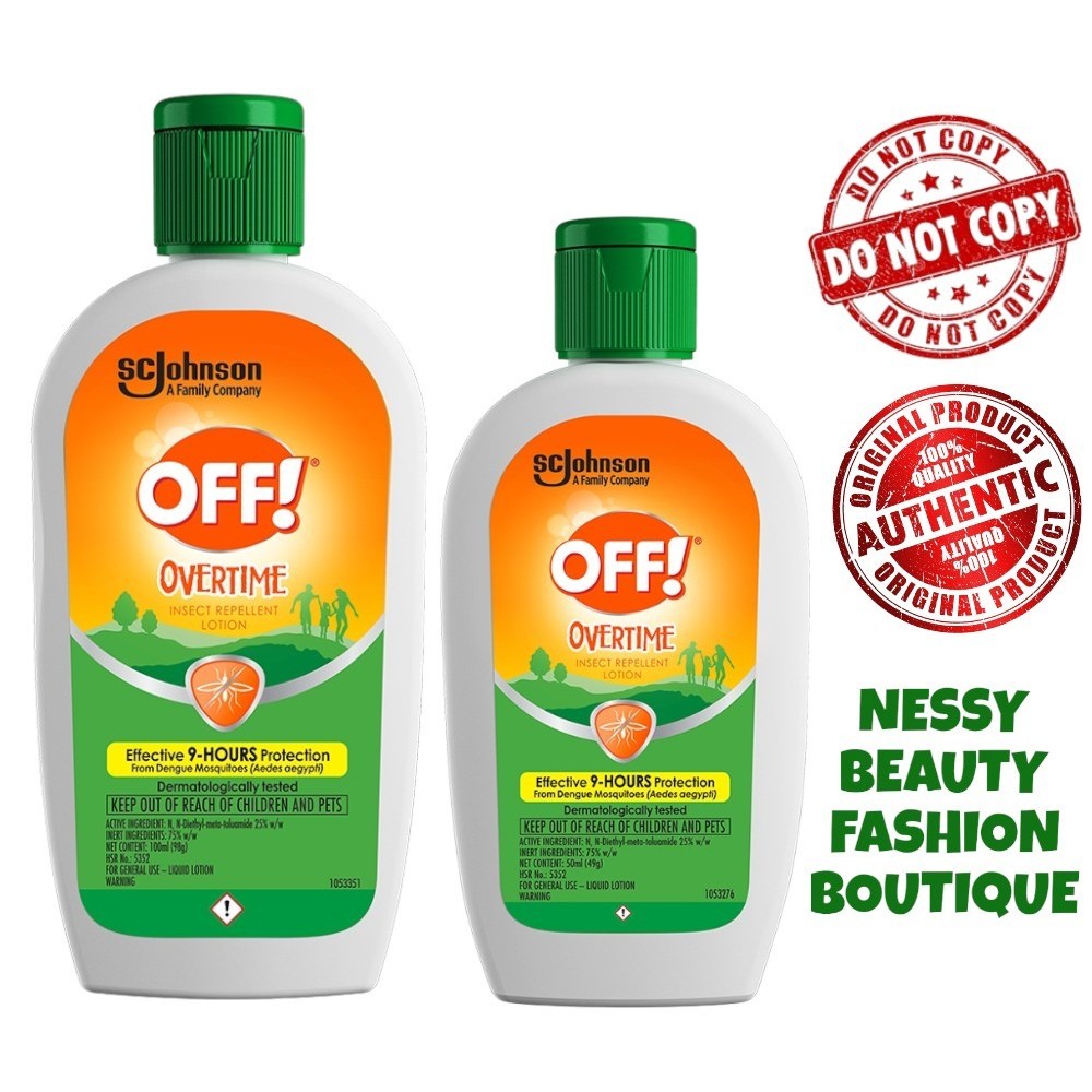 OFF! Mosquito Repellent Lotion - Overtime (50ml/100ml) | Shopee Malaysia