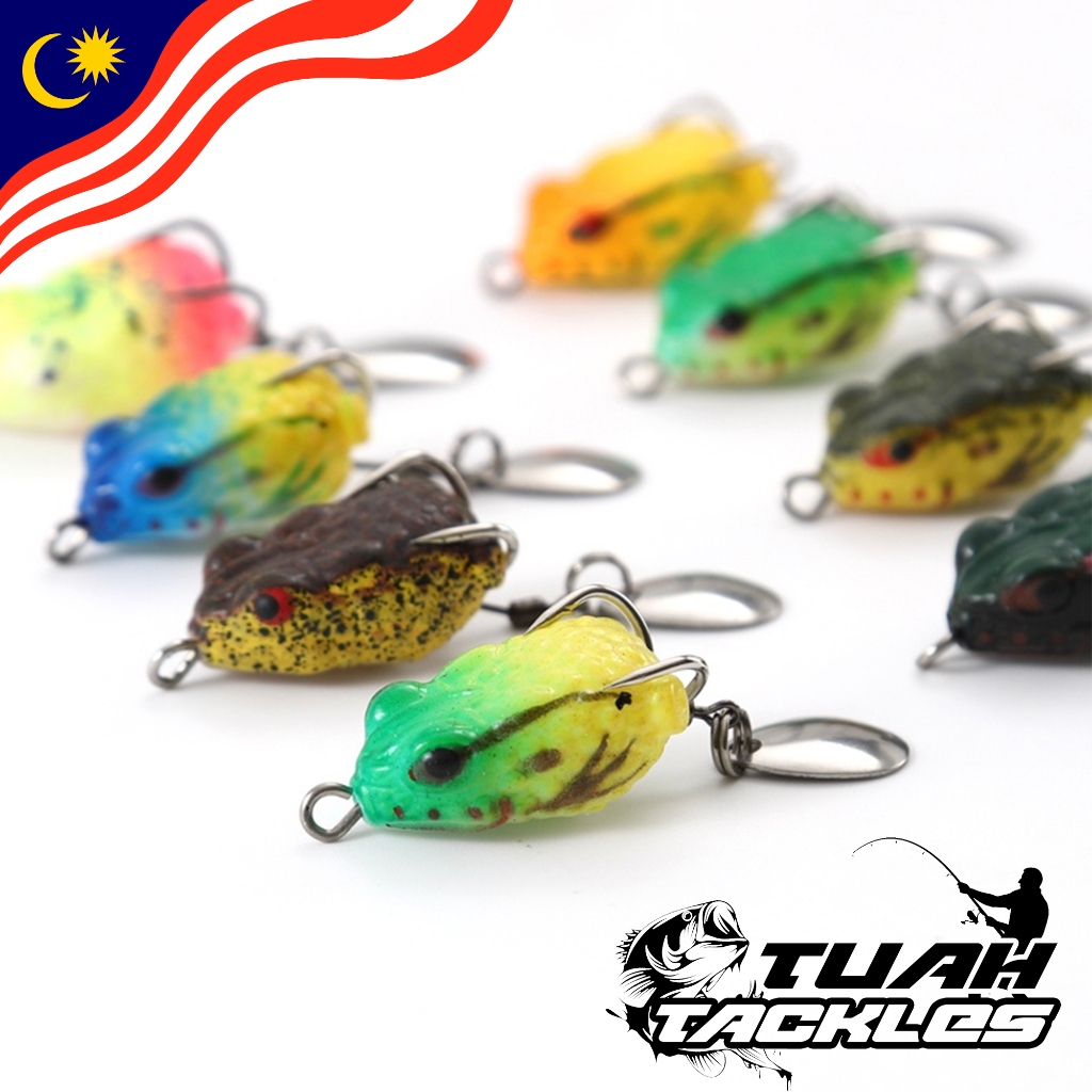 Tuah Tackles Soft frog 3cm/3g Mini Frog Casting Lure Soft frog murah ...