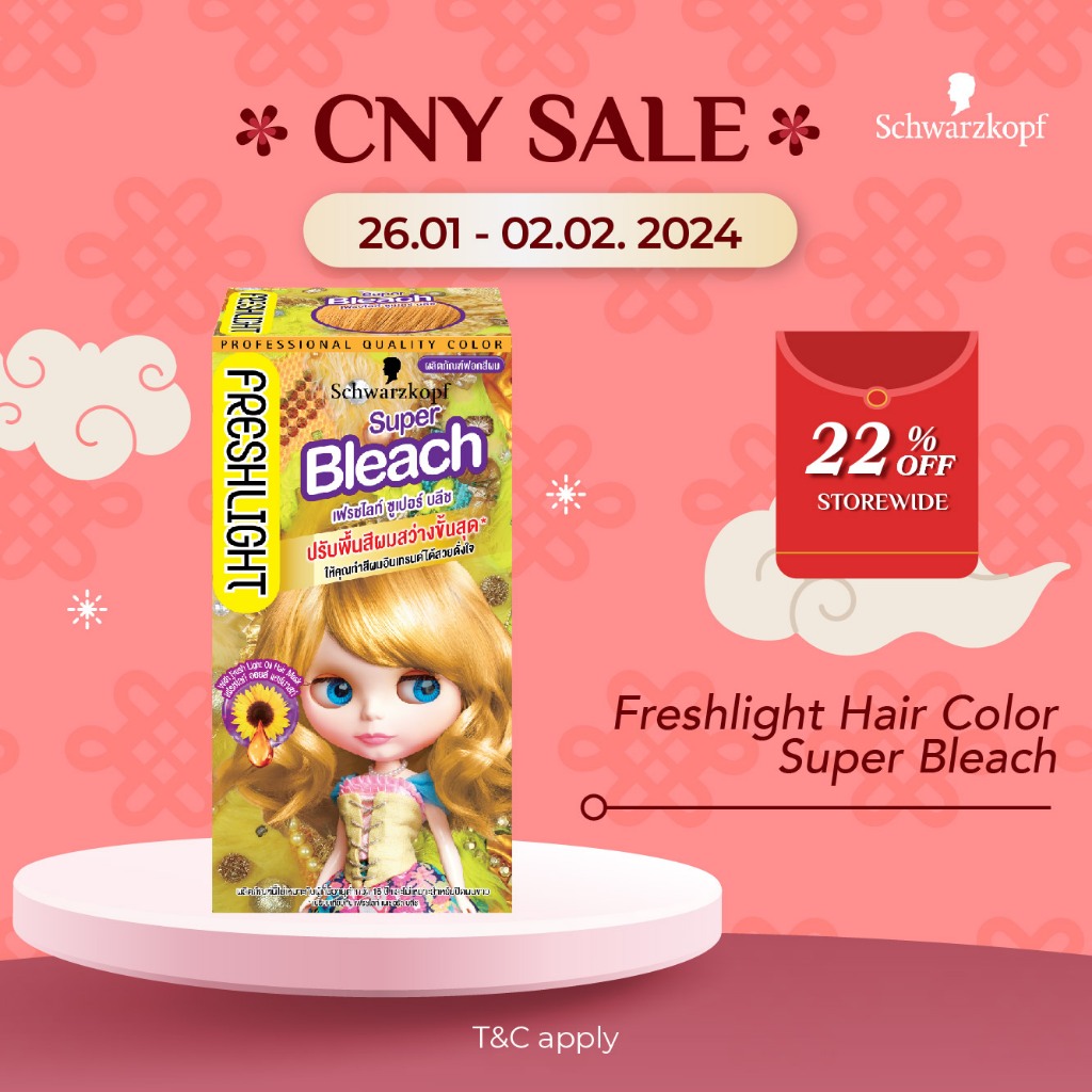Schwarzkopf Freshlight Hair Color Super Bleach (25ml) | Shopee Malaysia