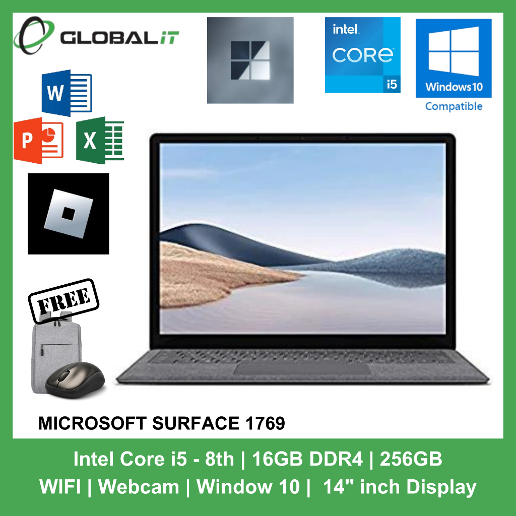 Microsoft Surface 1769 Laptop / Intel Core i5-8th Gen / 16GB Ram ...
