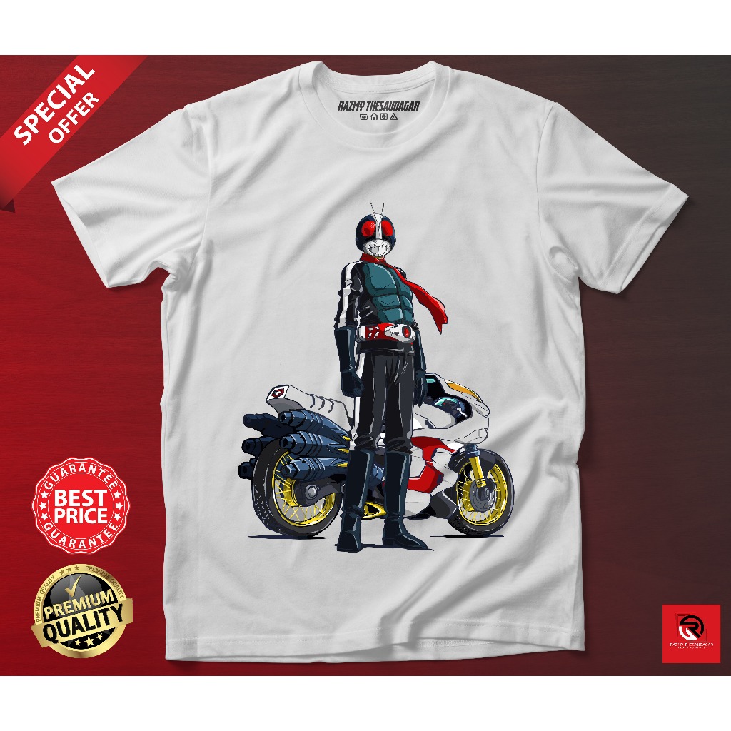 BAJU KAMEN RIDER SHIN T-SHIRT LENGAN PENDEK ROUNDNECK COTTON | Shopee ...