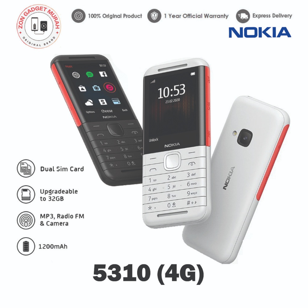 Original Nokia 5310 Dual-sim 2.4”Display keypad phone Feature phone ...