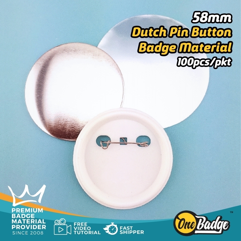 58mm Bahan Butang Lencana Normal Pin | 100pcs 58mm Normal Pin Button ...