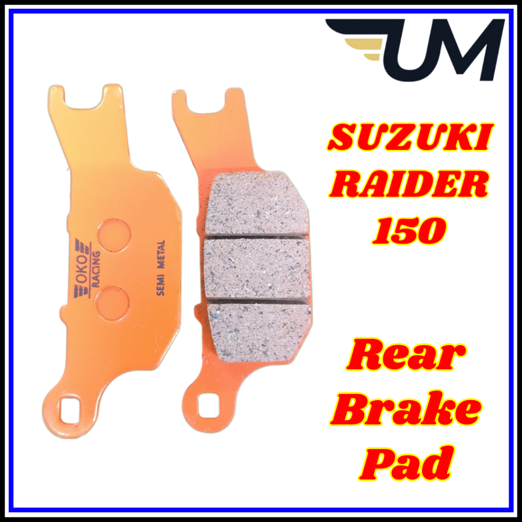 SUZUKI RAIDER 150 REAR DISC BRAKE PAD SET OKO KULIT DISK BREK BELAKANG ...