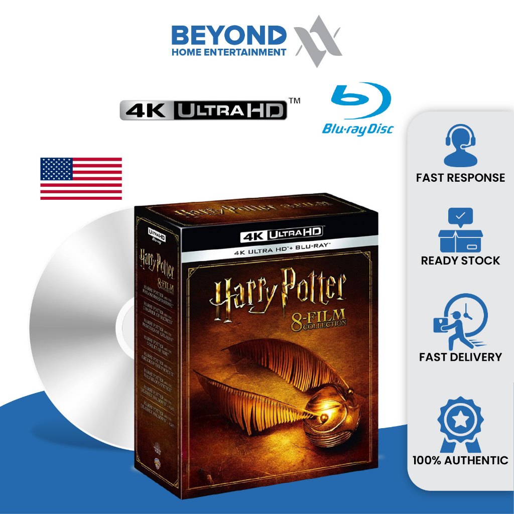 Harry Potter 8 Film Collection 4K Ultra HD Bluray Box Set High