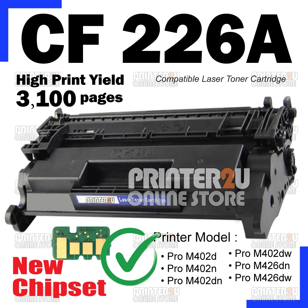 Compatible to H* 26A H*26A CF226X H* LaserJet Pro M402n M402dn M402dw ...