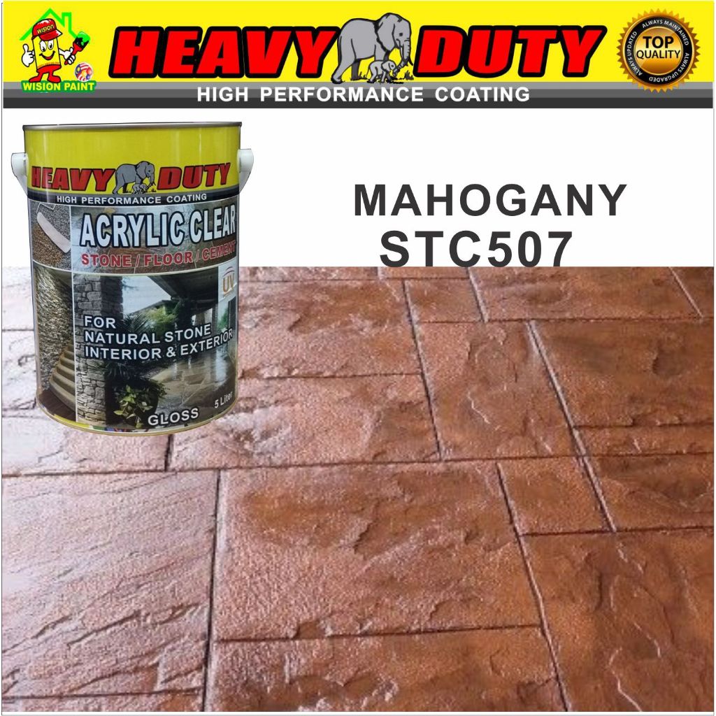 ACRYLIC CONCRETE STONE PAINT ( GLOSS ) HEAVY DUTY FOR CEMENT STAMPING ...