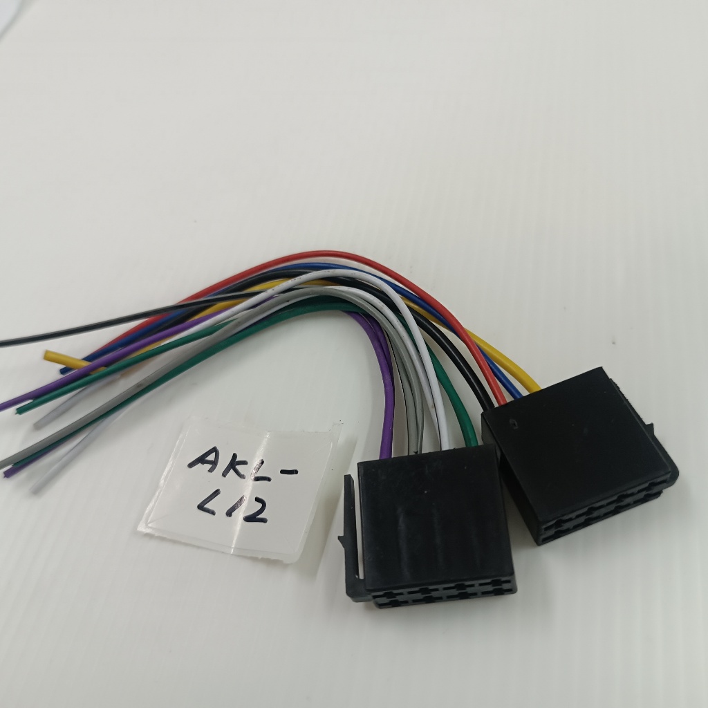 (1SET AKL-L12) (12PIN) RADIO HARNESS WIRE SOCKET FOR PROTON SAGA WAJA ...