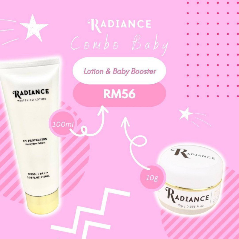RADIANCE WHITENING COMBO BABY ( LOTION 100ML + BOOSTER 10G ) | Shopee Malaysia