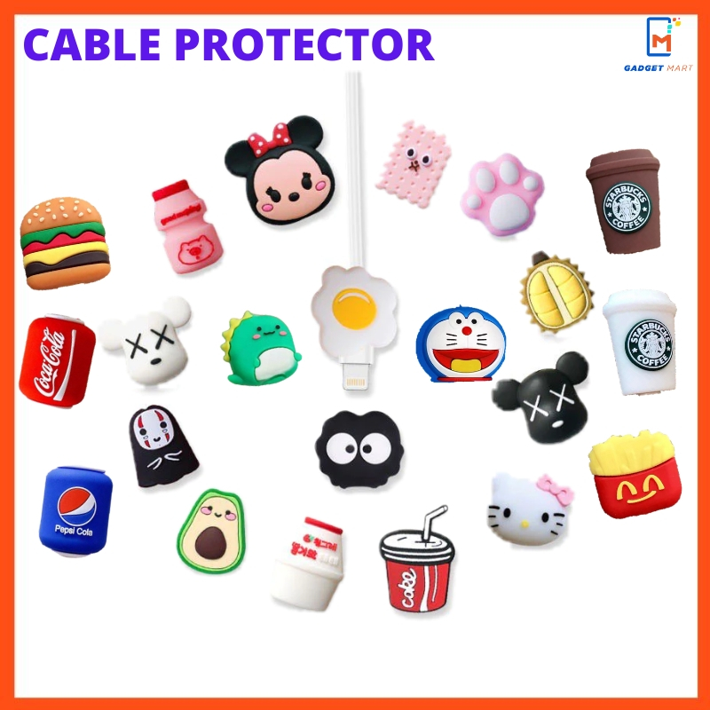 Cartoon cable Cute Protector Wire Date Line Cord USB Charging ...