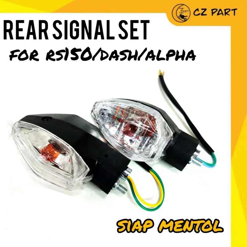 HONDA clear REAR SIGNAL SIGNAL BELAKANG with mentol RS150 WAVE DASH ...