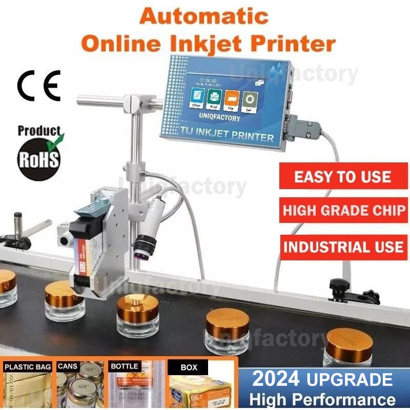 Automatic Online Inkjet Printer Conveyor Belt Expiry Date Auto Line Production Printing Coder ...
