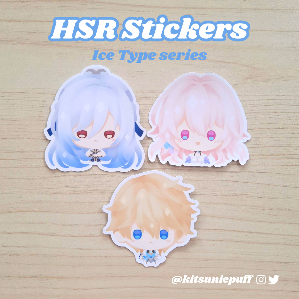 【HSR】Honkai Star Rail Waterproof Stickers - ICE TYPE series 🧊 | Shopee ...