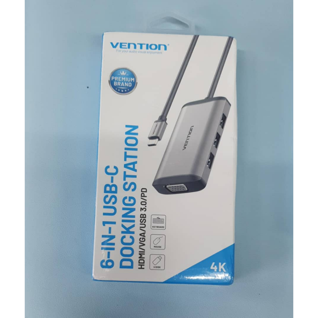 VENTION 6-IN-1 USB-C Docking Station HDMI/VGAUSB3.0/PD (TGSHB) *BOX ...
