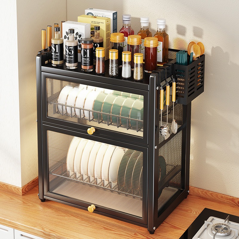 JK Home Rak Pinggan Mangkuk Bertutup Dustproof Dish Rack Kitchen ...