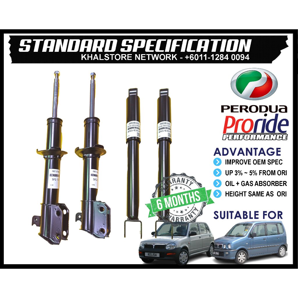 Proride Kenari Kelisa Standard Absorber 1.0 Move L900 Mira L700 Exsober ...