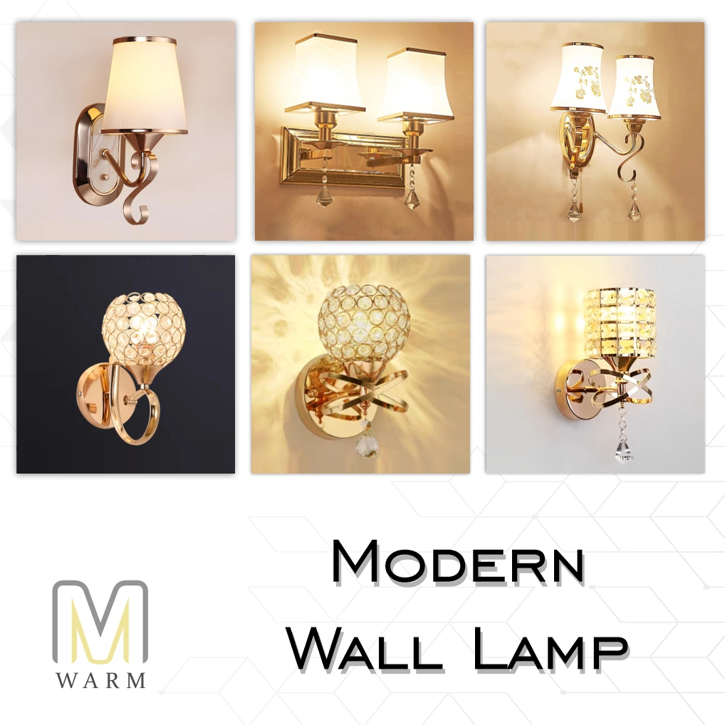 Ready Stock ~ Wall Lamp Glass E27 Lamp shade Bedroom Entrance Aisle ...