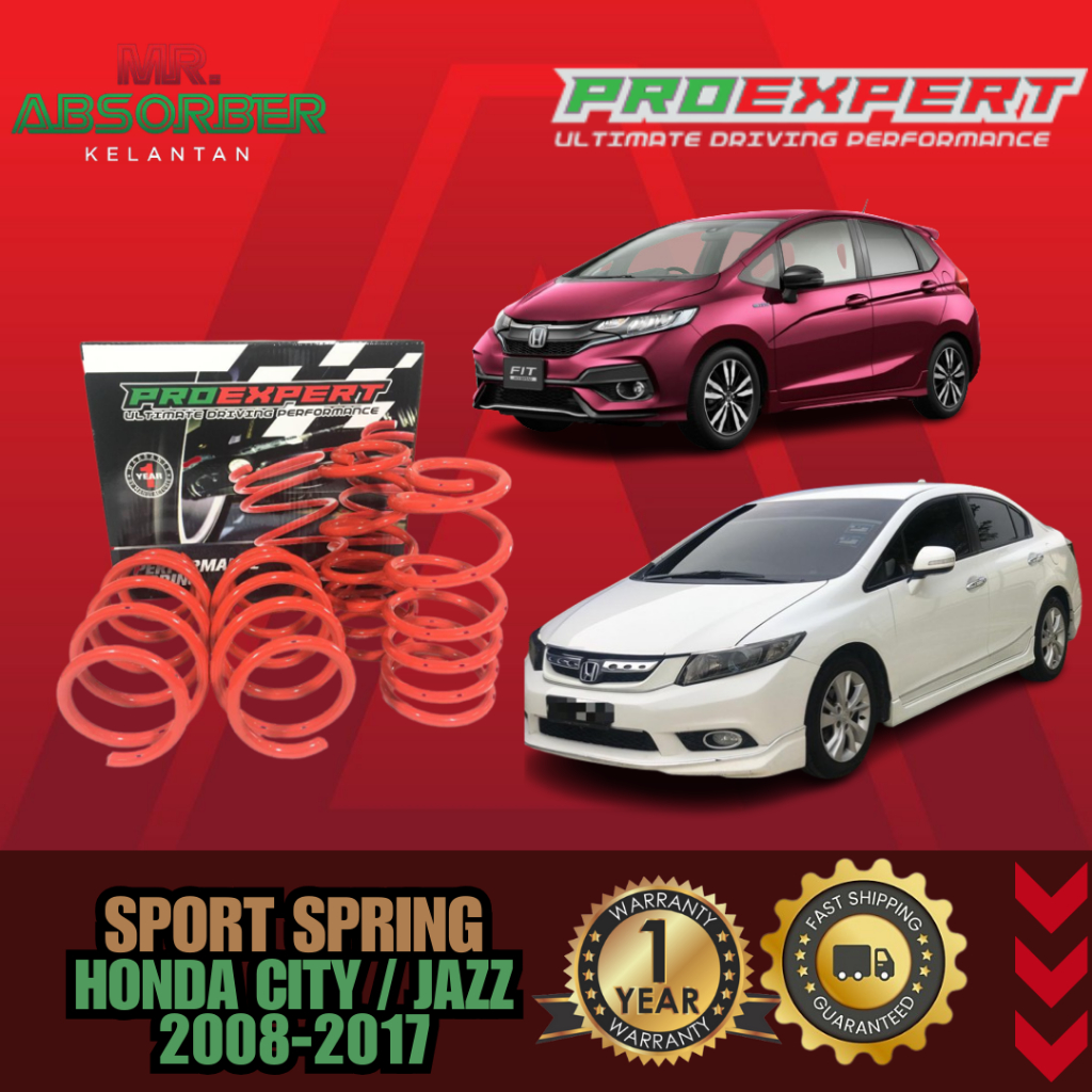 Honda Jazz/City 2002-2020 Spring sport pro expert lowered | Shopee Malaysia
