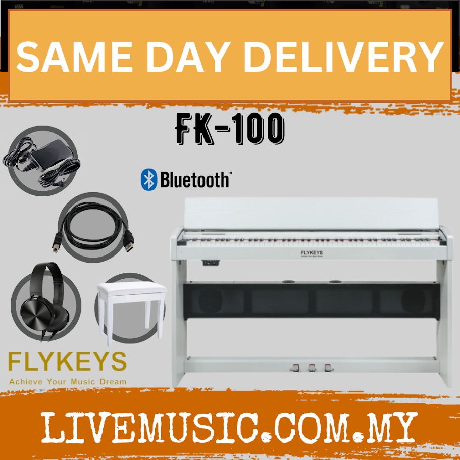 Flykeys FK-100 88-Key Digital Piano with Bench, Headphones and ...
