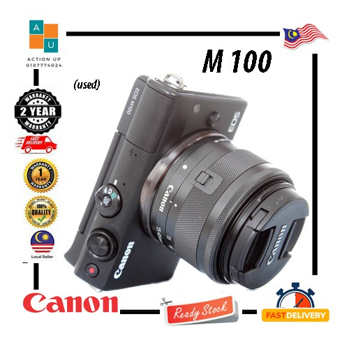 Canon Eos M100 Kit 15x45mm Is Stm (Display set unit) | Shopee Malaysia