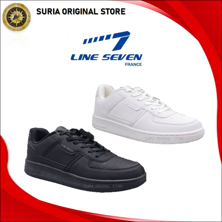 Original Line Seven Unisex PVC White or Black School Shoes | Kasut ...