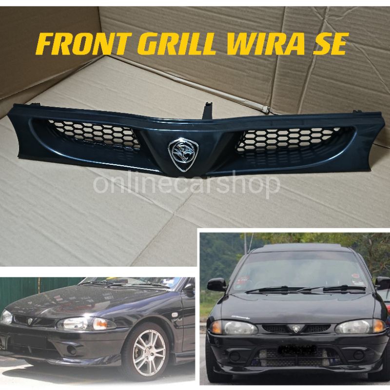 Proton Wira 2003 SE Front Grill Black & Arena Wira SE 3D Logo Chrome ...