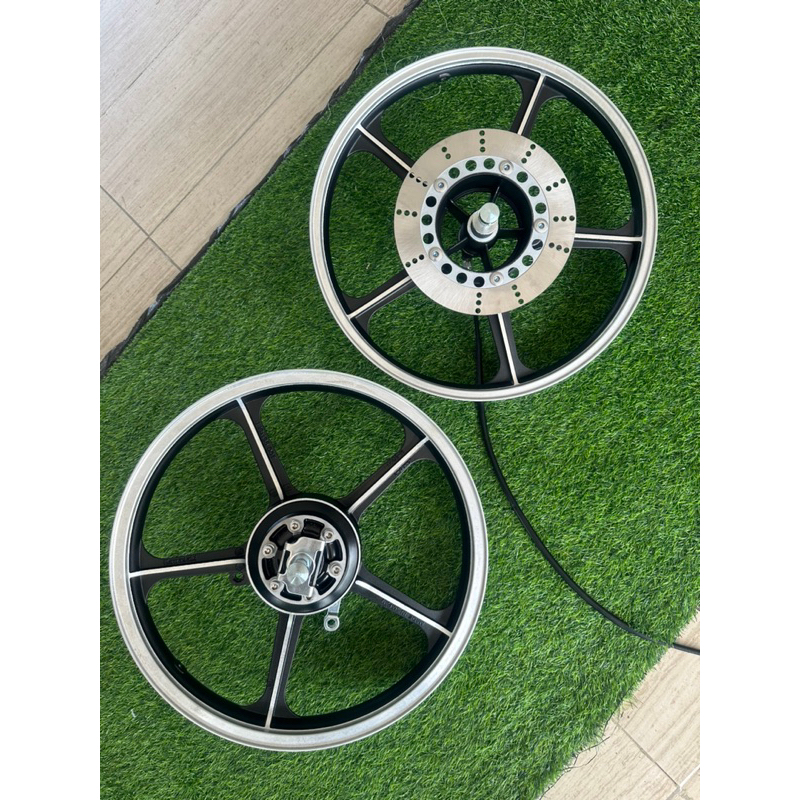 Rim kawasaki KH100 full custom fullset PNP RXZ terus pasang saja ...