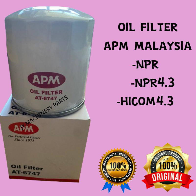 ISUZU NPR OIL FILTER HICOM4.3 APM MALAYSIA O-6747 | Shopee Malaysia