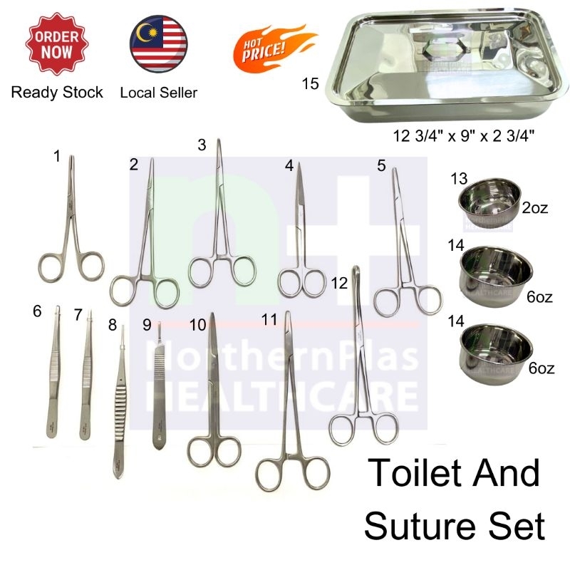 Toilet And Suture Set Surgical Instruments Set | Shopee Malaysia