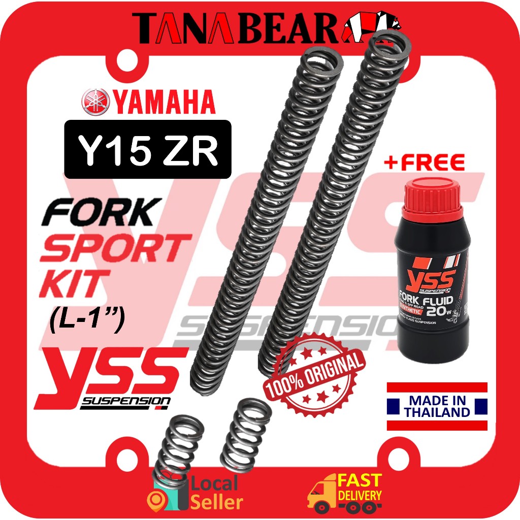 YSS Y15ZR Fork Sport Kit L-1" Lower 1 inch, Lowered -1 inci + Free Fork ...