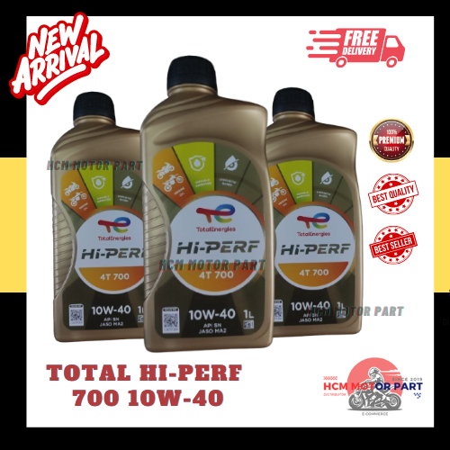 TOTAL HI-PERF SPECIAL 4T 700 10W-40 MOTORCYCLE ENGINE OIL 1 LITER STOCK ...
