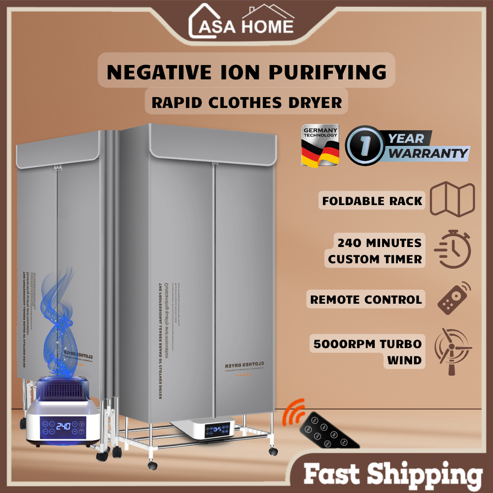 CASA Cloth Dryer Automatic Clothes Dryer Heating Clothes Drying Rack ...