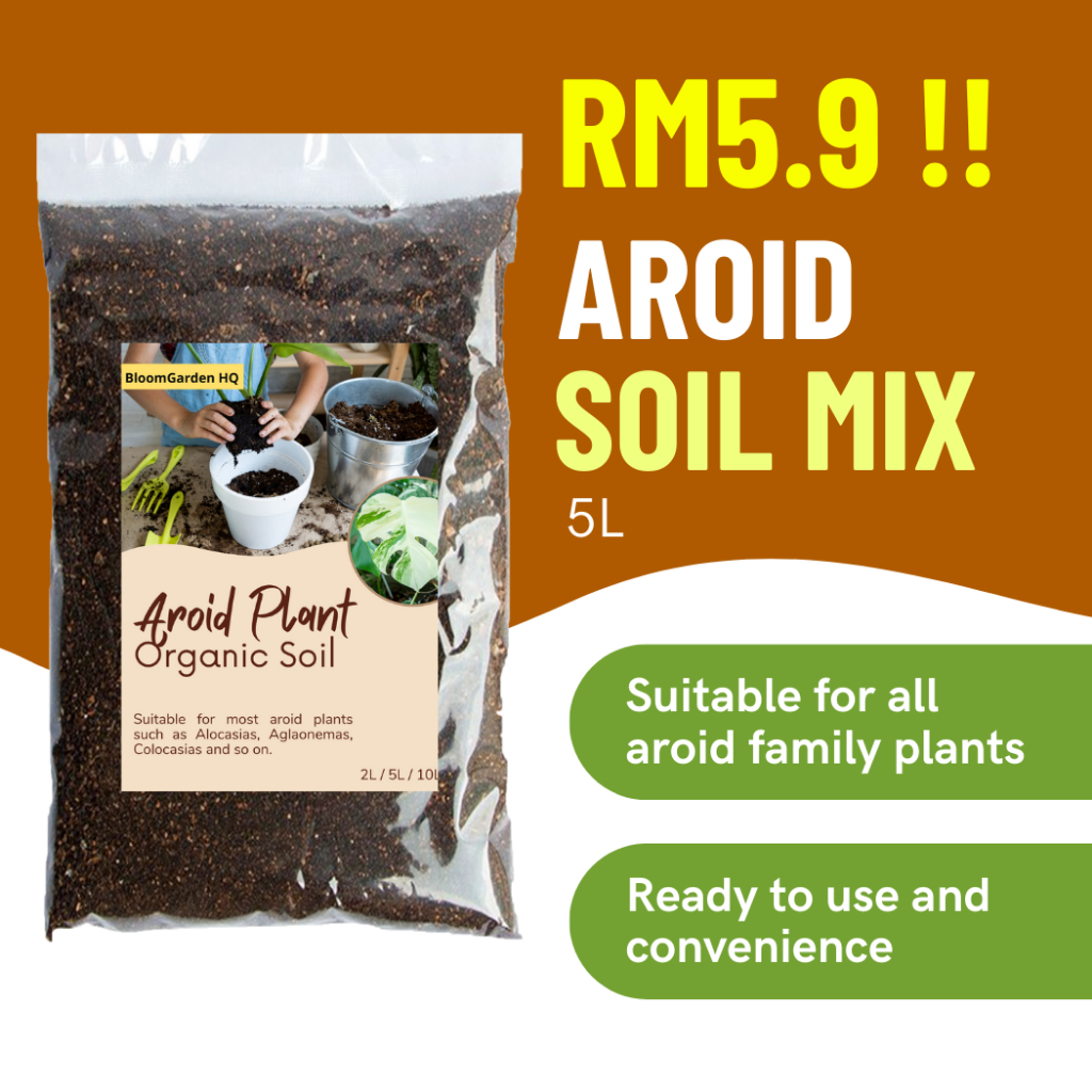 Bloom Garden Aroid Soil Mix / Gardening Soil / Tanah Organik 5L/10L ...