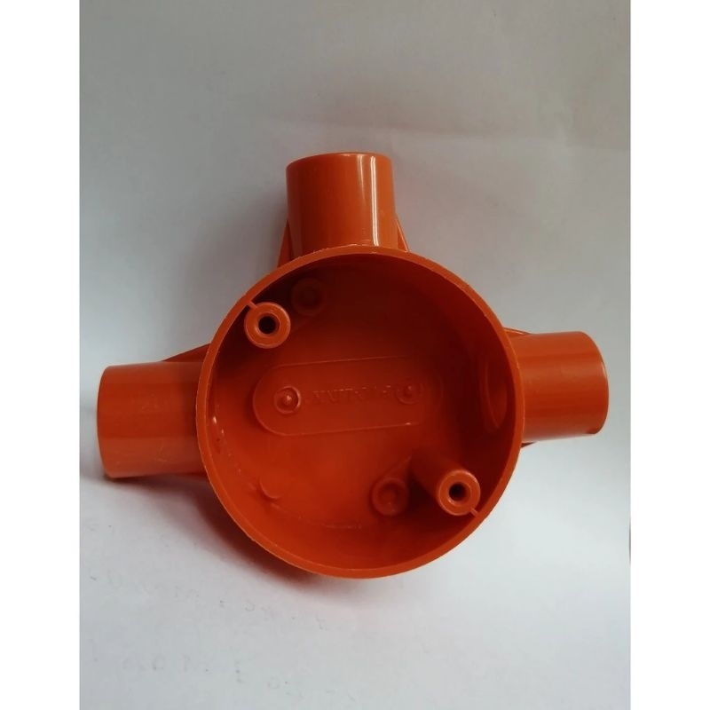 pvc conduit 3way box 20mm orange (clearance stock) | Shopee Malaysia